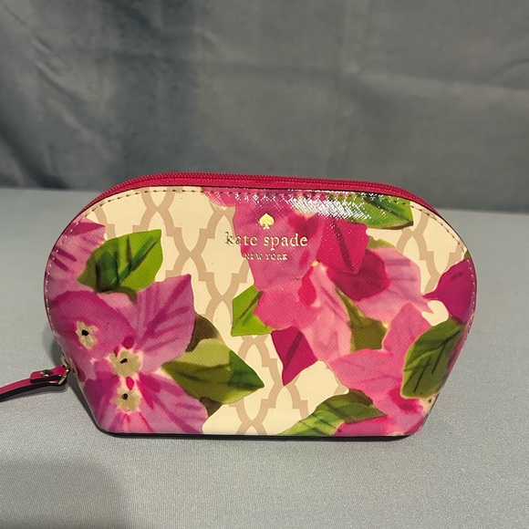 kate spade | Bags | Kate Spade Story Book Pink Floral Cosmetic Pouch ...